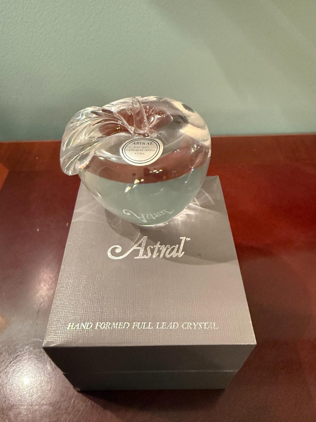Astral Full Lead Hand Made Crystal Apple Paperweight - Etsy