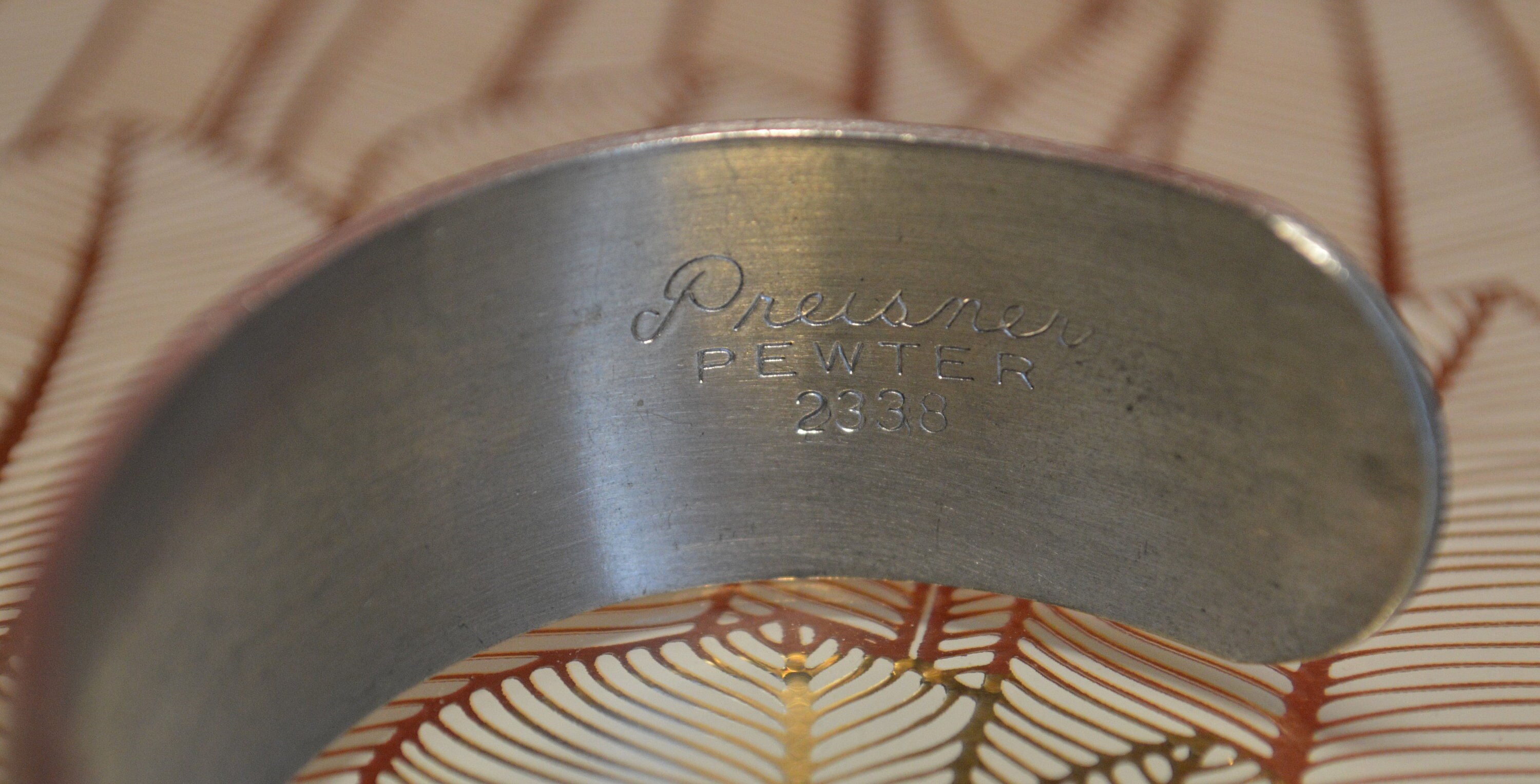 Vintage Preisner Pewter Cuff Bracelet - Etsy