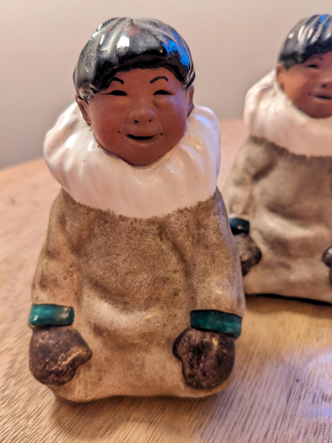 Vintage NUTCHUK C. Alan Johnson 1972 INUIT Pottery Clay Man Signed ...