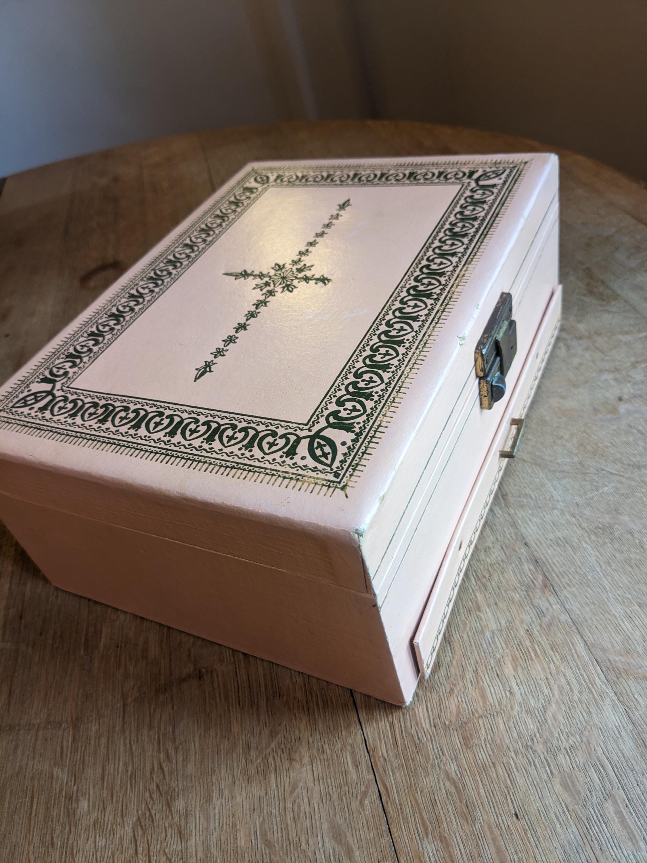 Vintage Dancing Ballerina Musical Jewelry Box Pink With Blue Lining and ...