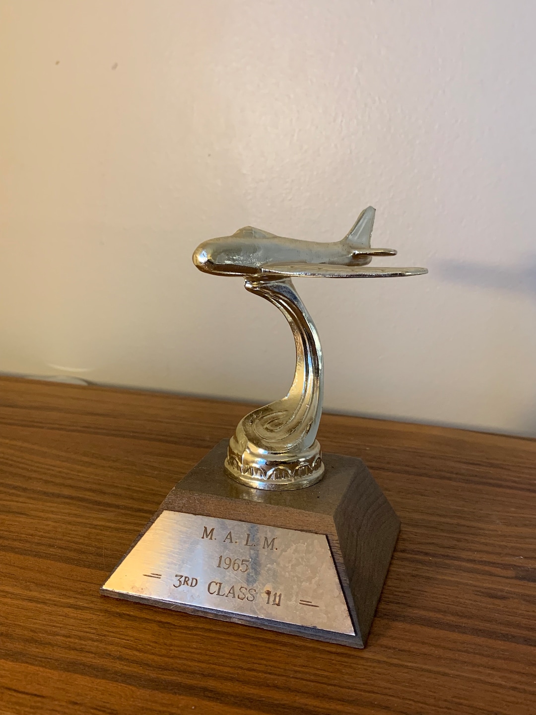Vintage Airplane Trophy, Aviation Memorabilia, Pilot Gift, Desk ...