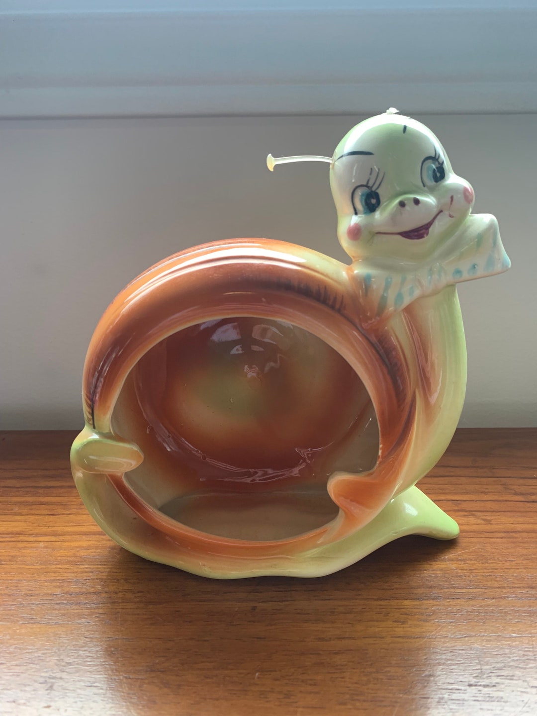 Vintage 1950s Enesco Snappy Snail Ashtray Figurine, Rare Collectible ...