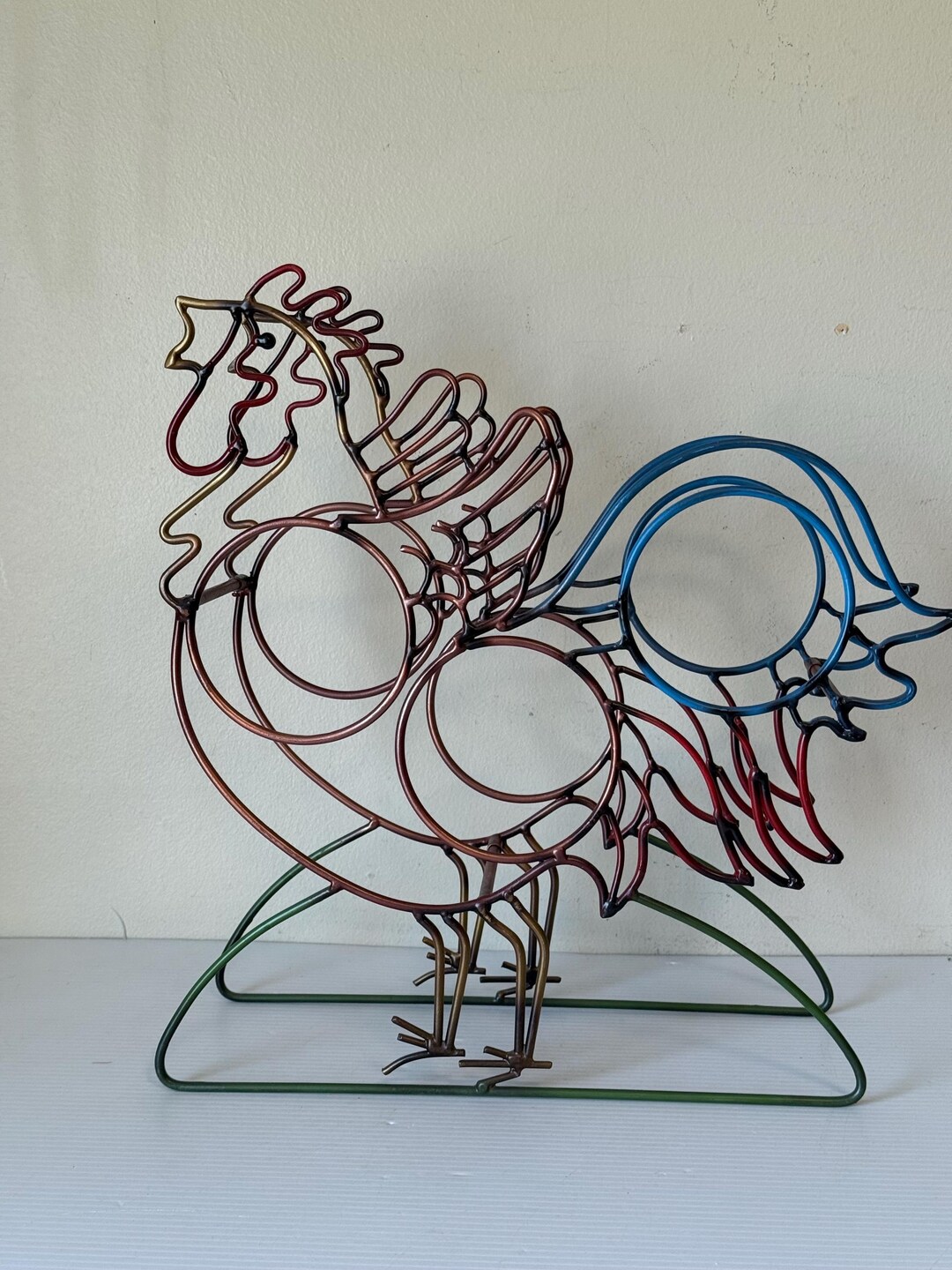 Country Farm Chic Rooster Wine Rack, Bottle Holder, Kitchen Decor, Wine ...