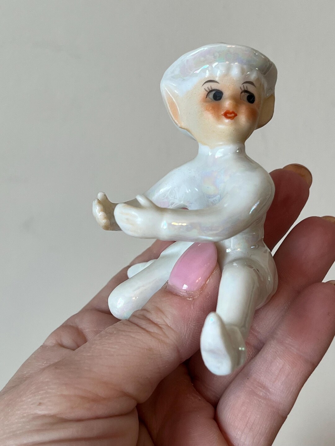 Iridescent Pixie Elf Figurine, Fairy Garden Decoration, Fantasy Art ...