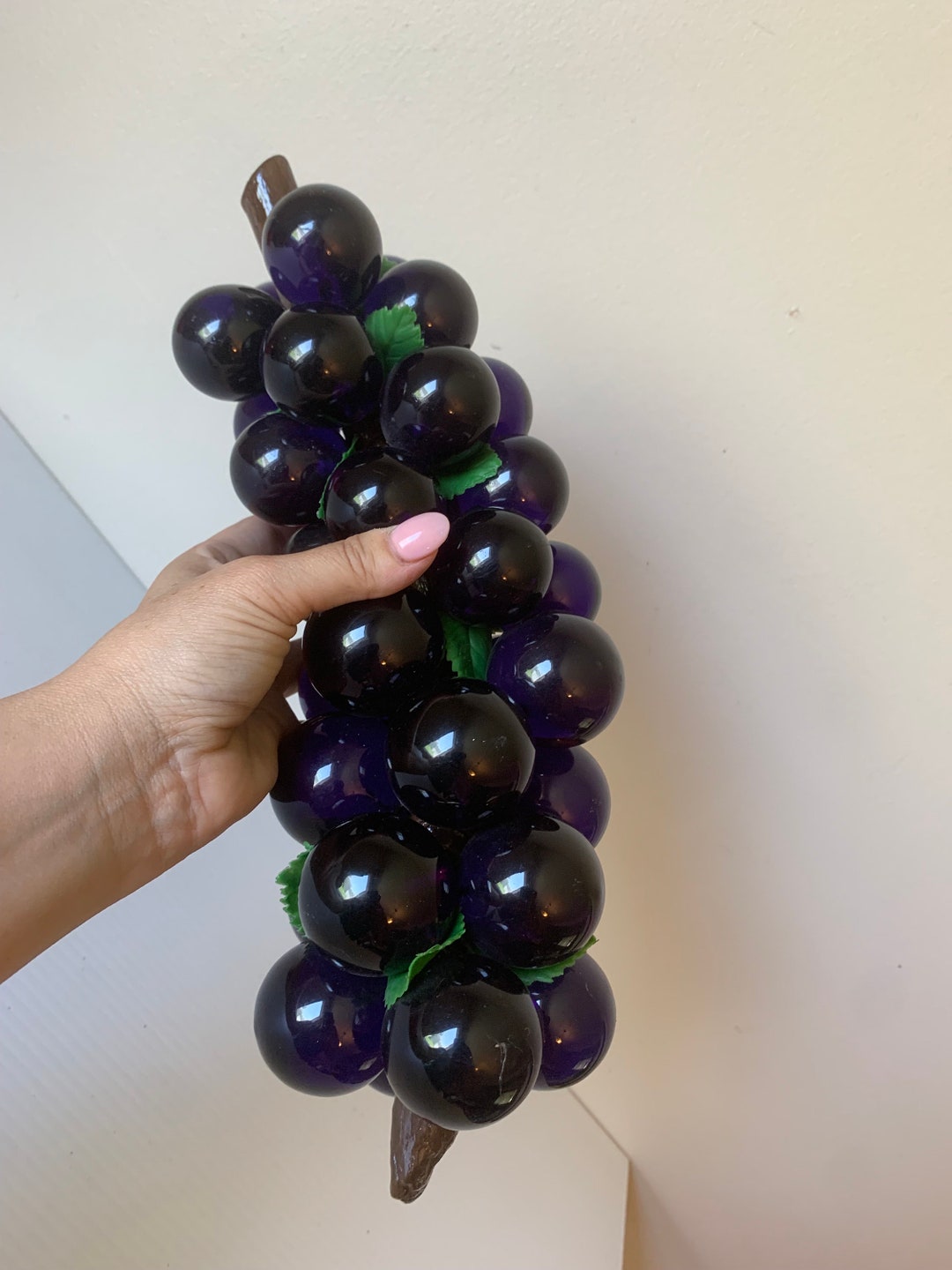 Vintage Lucite Purple Cluster of Grapes, Rare Find, Mid Century Modern ...