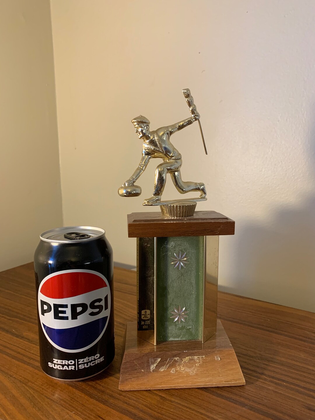 Classic Curling Trophy, Vintage Sports Trophy, Mid-century Champion ...