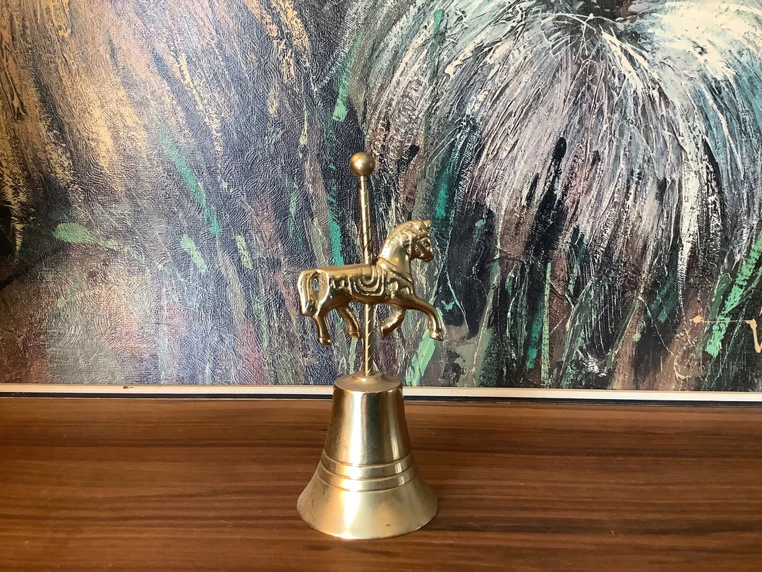 Vintage Solid Brass Carousel Horse Bell Nice - Etsy