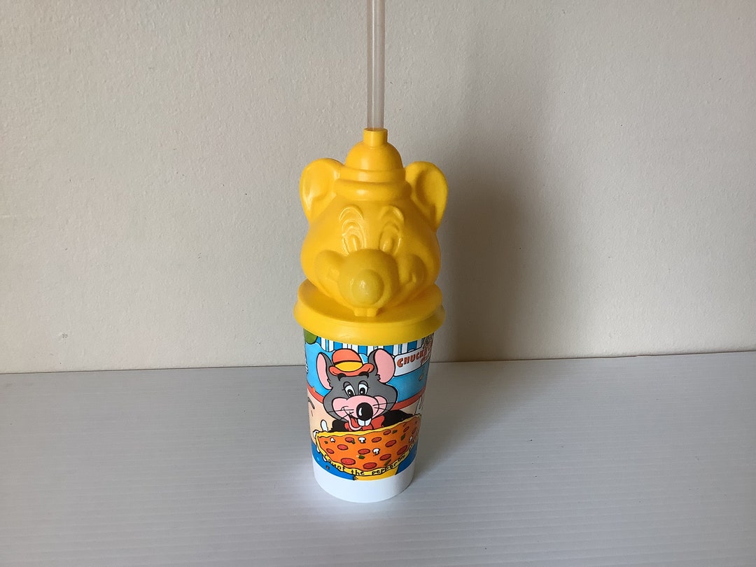 Vintage Chuck E. Cheese Plastic Cup With Head Lid From 1993 - Perfect ...