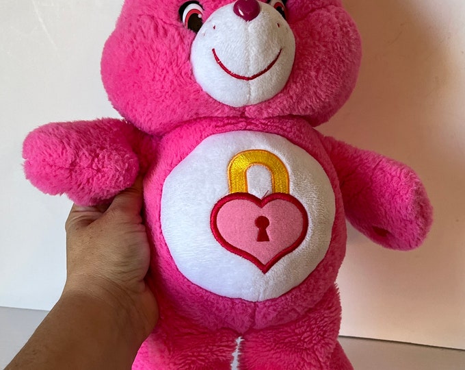 Care Bears Secret Bear Plush Stuffed Animal, Pink Heart Lock Gift - Etsy