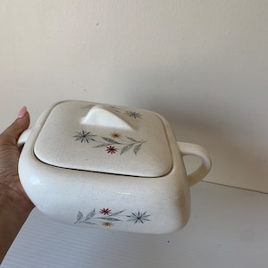 Vintage MCM Sovereign Potters Las Vegas Covered Dish , Atomic Starburst ...