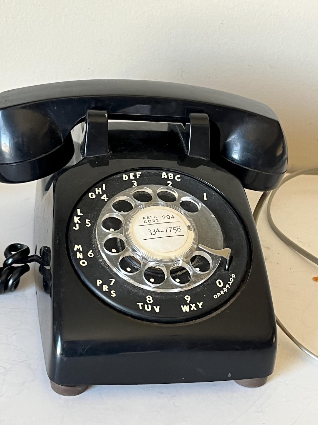Black Rotary Dial Phone, 1970's Vintage Telephone, Home Accent Gift ...