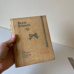 Shabby Old Cookbook blue Ribbon Cook Book, Cooking Gift, Collectible ...