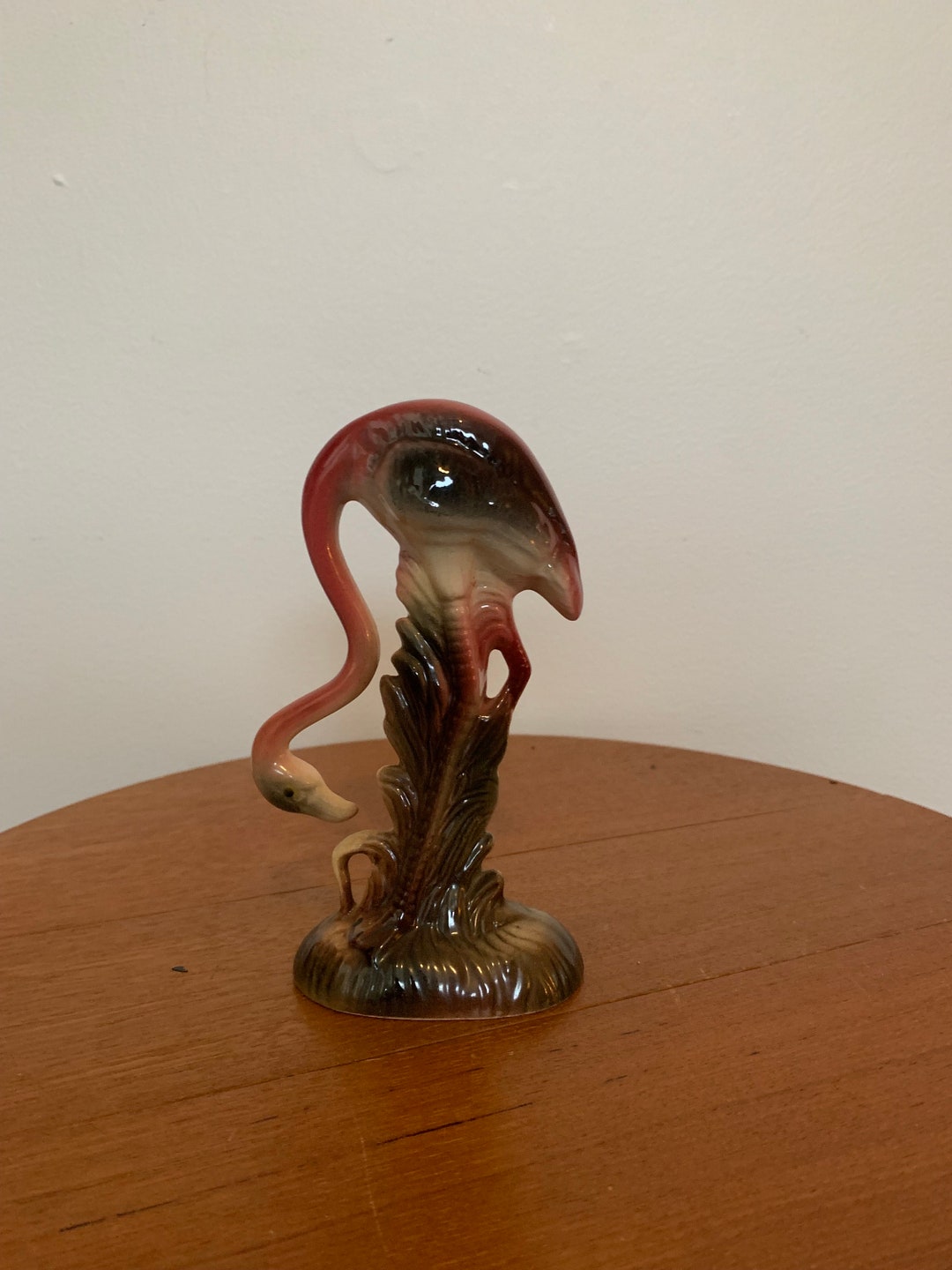 Vintage Ceramic Pink Flamingo, Flamingo Figurine, Fun Tropical Beach ...
