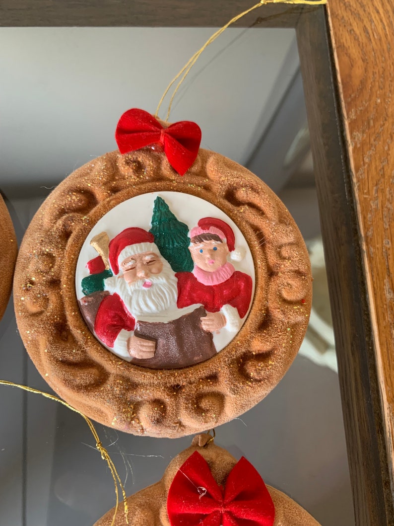 4 Vintage Santa Christmas Decorations - Etsy