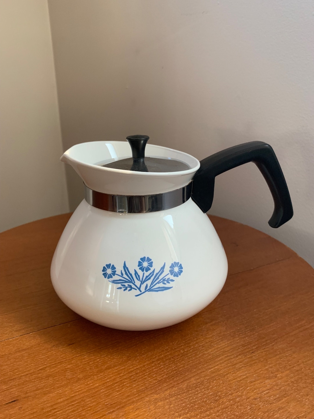 Retro Corning Ware Blue Cornflower Coffee Tea Pot With Lid, Vintage ...