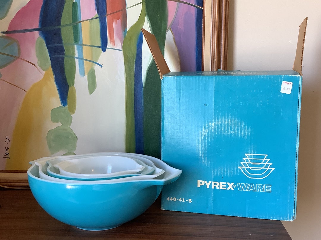 Vintage Pyrex Horizon Blue Cinderella Bowls Rare Find, Set of 4, Apollo ...