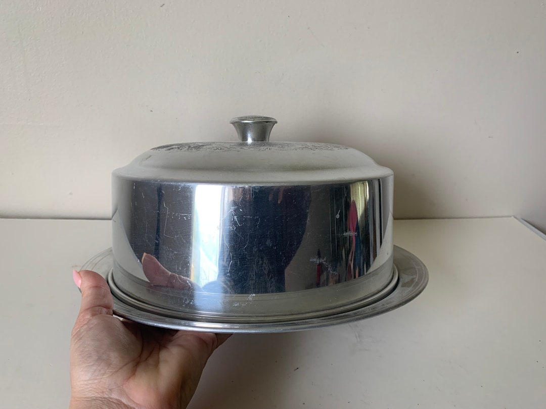 Authentic Vintage 1950's MCM Aluminum Cake Cover Dome Lid / Platter - Etsy
