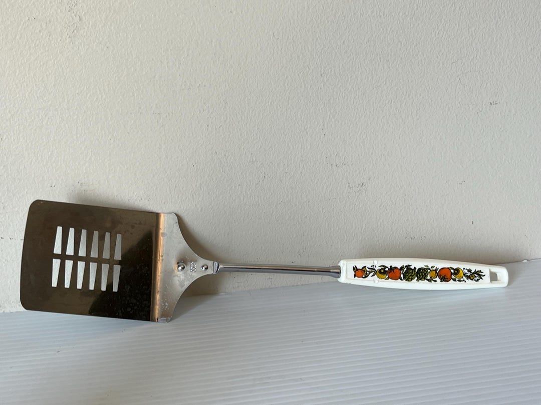 Vintage Ekco Spice of Life Spatula, Chrome Plated Slotted Turner, USA ...