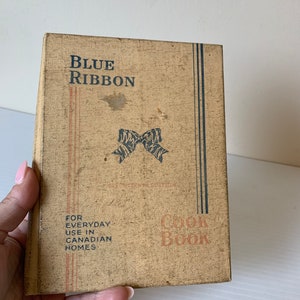 Shabby Old Cookbook blue Ribbon Cook Book, Cooking Gift, Collectible ...