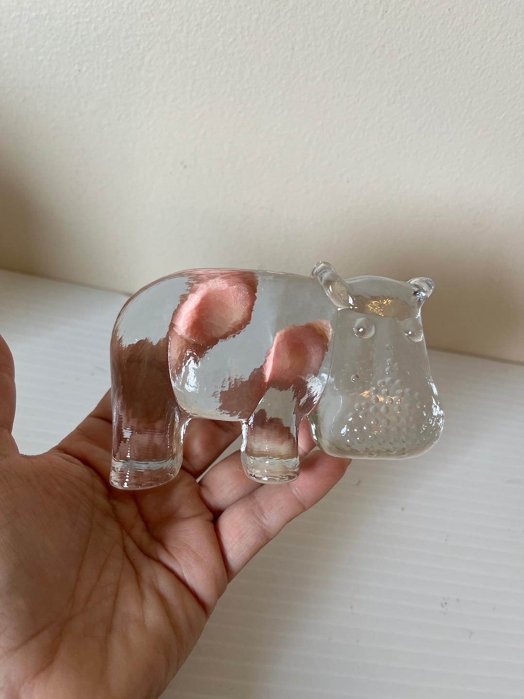 Vintage Kosta Boda Glass Hippo Paperweight, 1970s Zoo Series - Etsy
