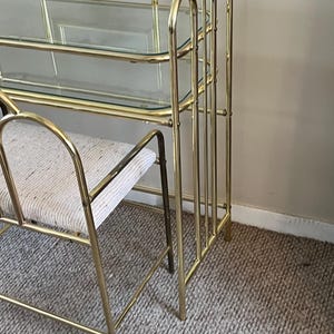 Hollywood Regency Gold Dressing Table Set, Luxury Vanity Chair, Table ...
