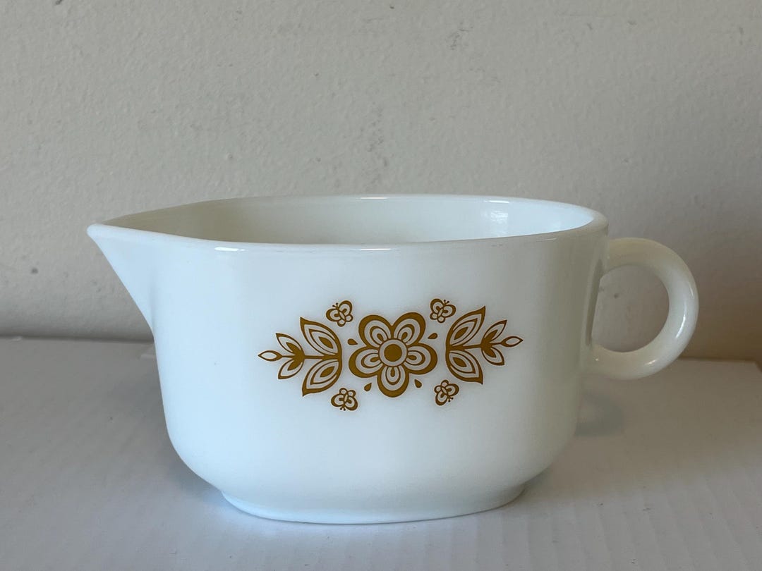 Vintage 70's Pyrex Butterfly Gold Gravy Dish, Serving Entertaining ...