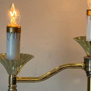 Vintage Candlestick Table Lamp, Retro Mantle Piece Lighting, Elegant ...