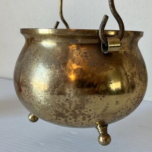 Vintage Small Brass Cauldron Pot Footed - Etsy