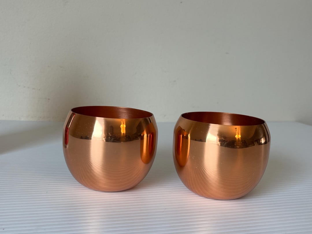 Vintage Coppercraft Guild Roly Poly Cups Set, MCM Barware, 1950's ...