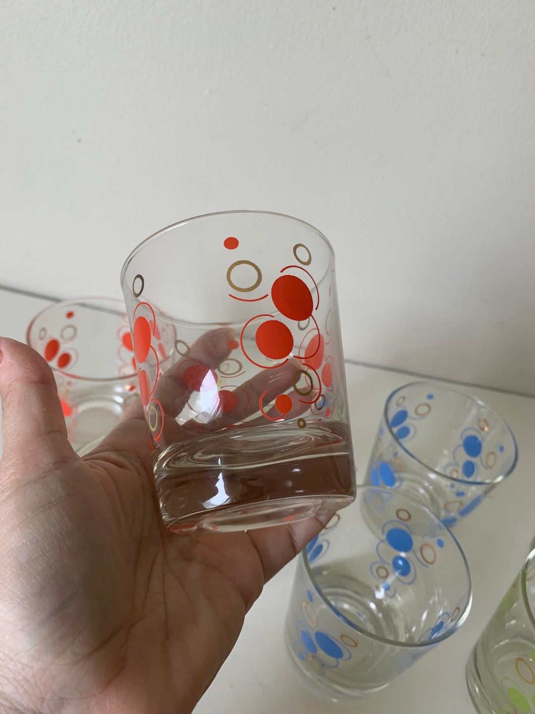 Set of 8 Vintage MCM Federal Atomic Dot Rock Glasses: Perfect Additions ...