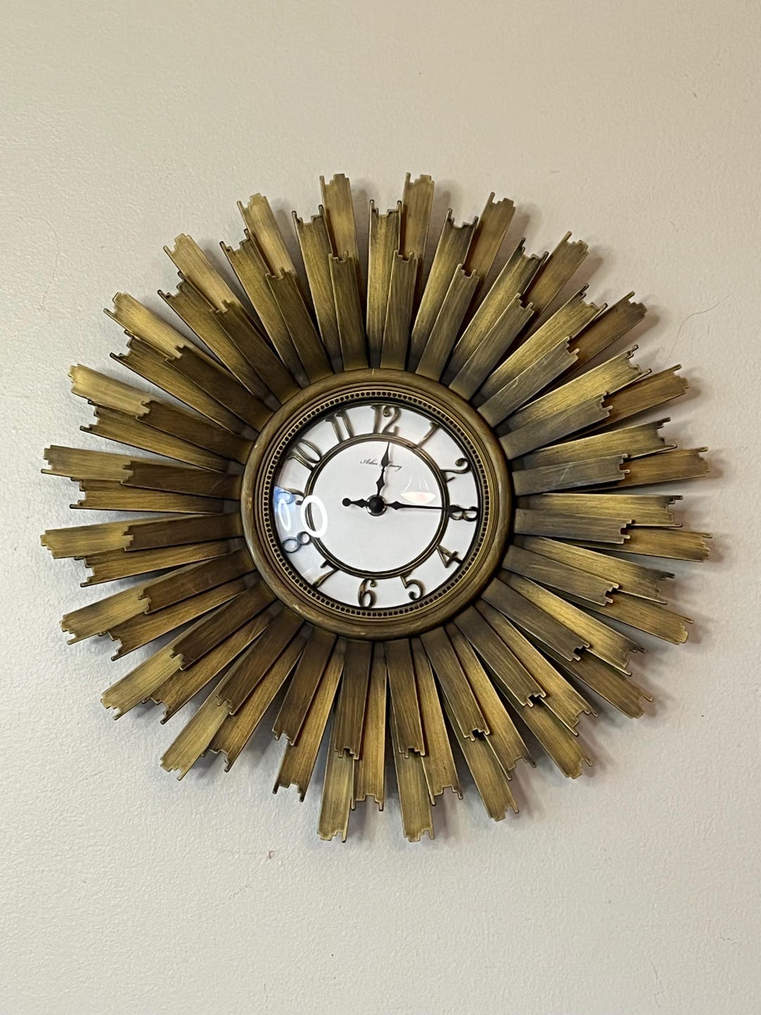 Arbor & Emery Starburst Clock 16", Vintage Wall Clock, Mid Century ...
