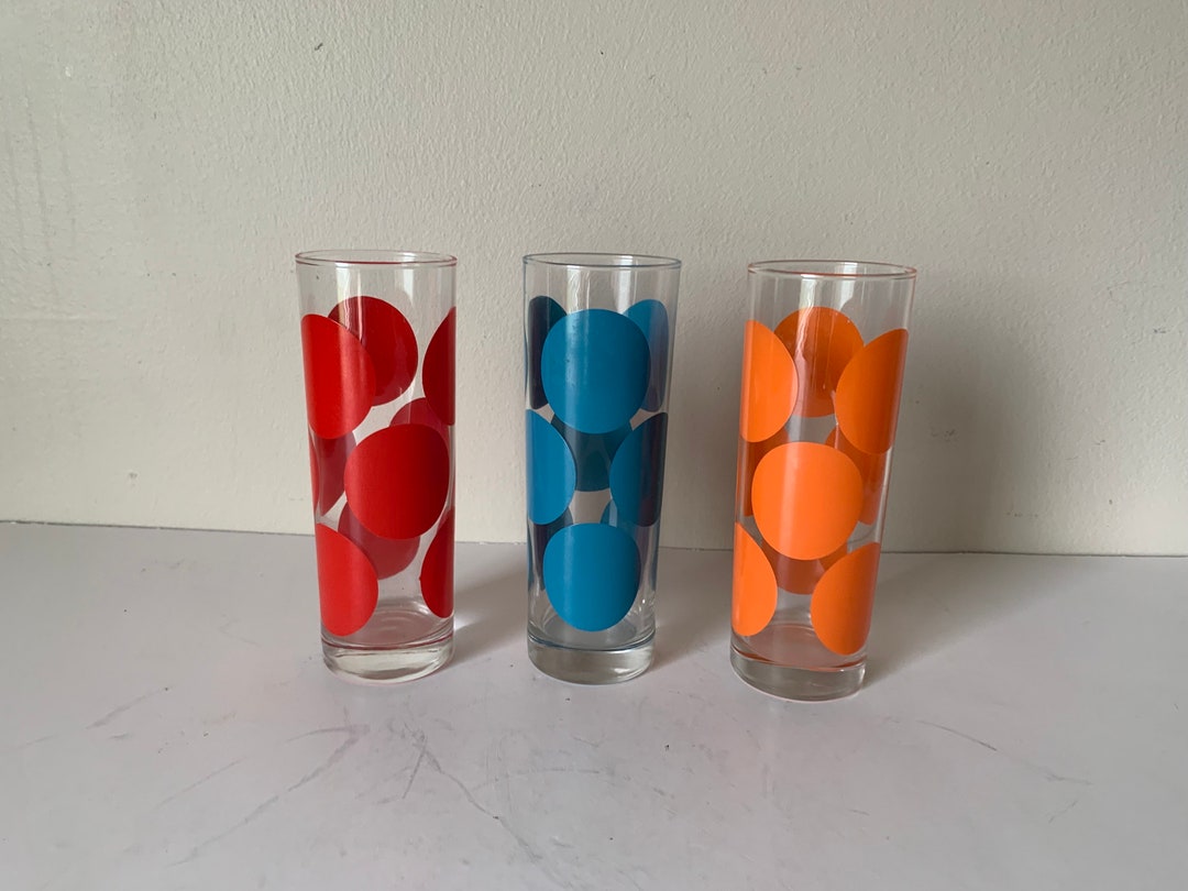 Vintage Barware Set With Polka Dot Tom Collins Glasses - Perfect for ...