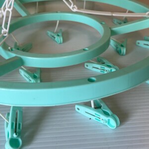 Light Blue Circular Clothes Hanger, Plastic Hanger With Clips, Sock ...