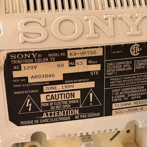 Sony Trinitron KV-9PT50, 9" Color Gaming TV, Retro TV, Classic Gaming ...