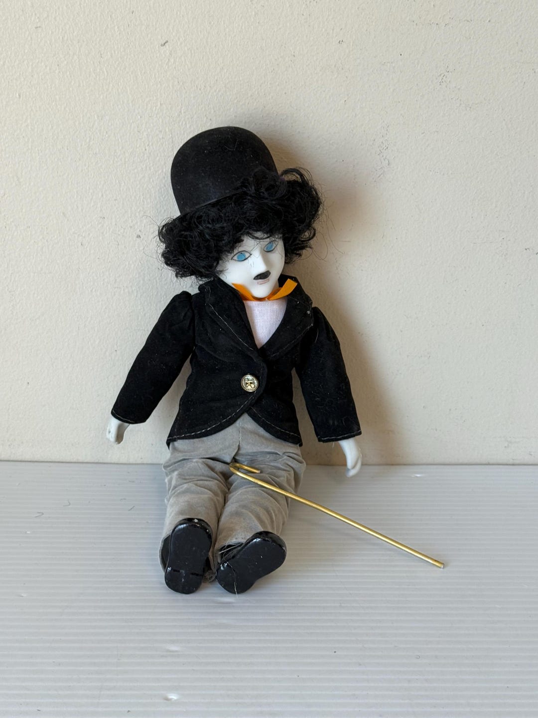 Vintage Charlie Chaplin China Doll, Porcelain Hands, Collectible Movie ...
