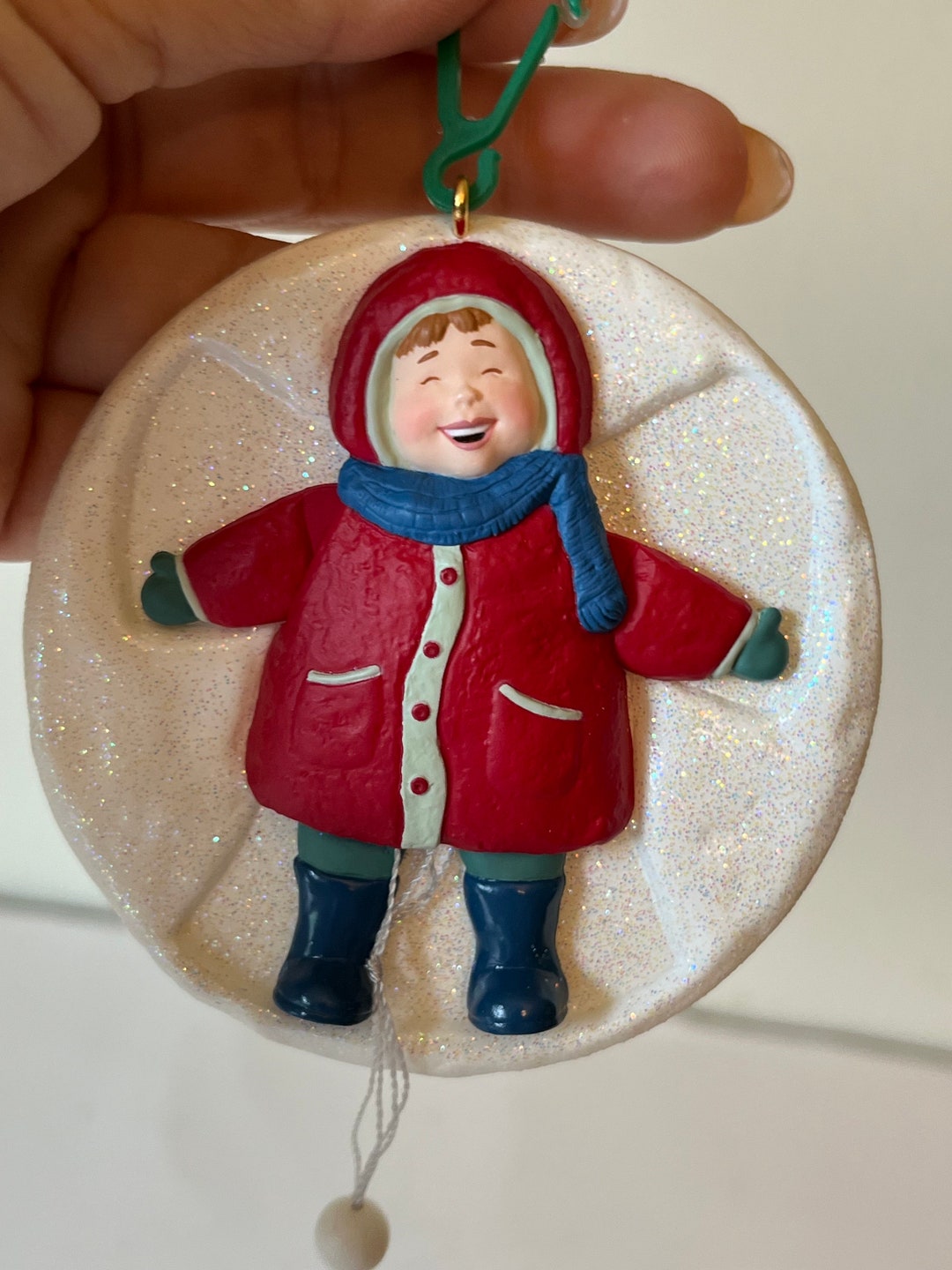 Vintage Hallmark Snow Angel Pull String Ornament, 2003 Keepsake ...