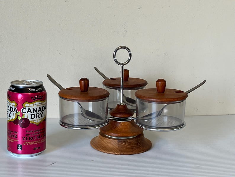 Vintage Danish Teak Condiment Set, Mid Century Modern Kitchen - Etsy