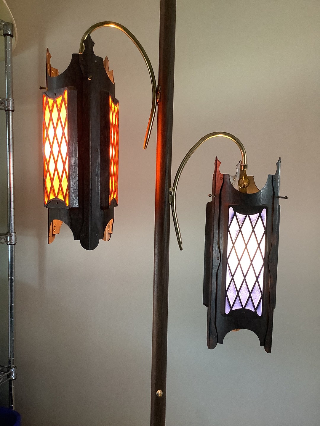 Vintage, MCM, Midcentury, Atomic, Retro, Kitchy, Tension Pole Lamp ...