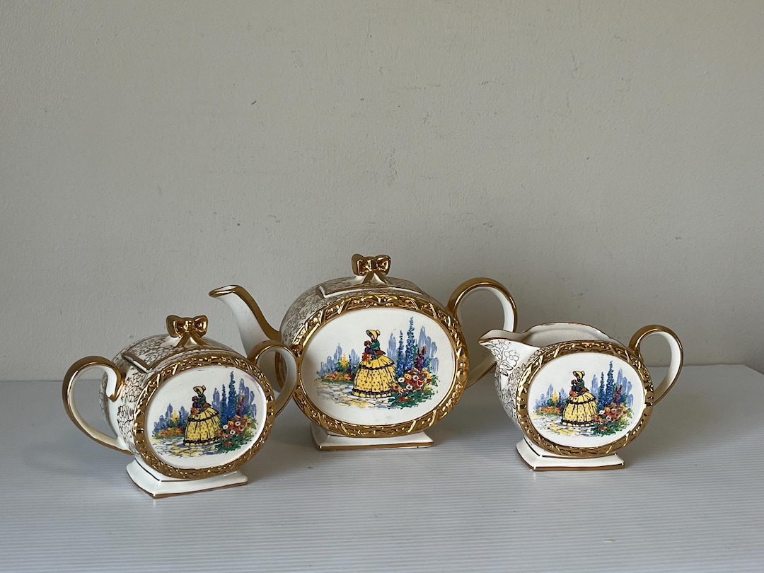 Vintage Sadler "crinoline Lady" Tea Set, 1930s Antique Tableware - Etsy