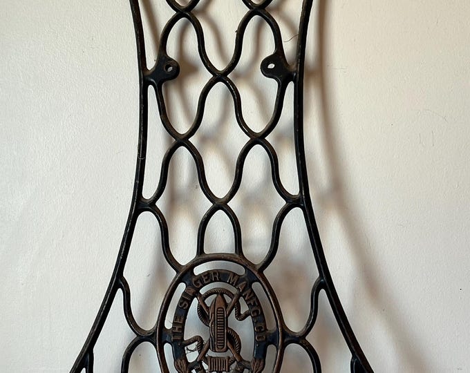 Antique Singer Sewing Machine Leg, Vintage Metal Table Base, Industrial ...