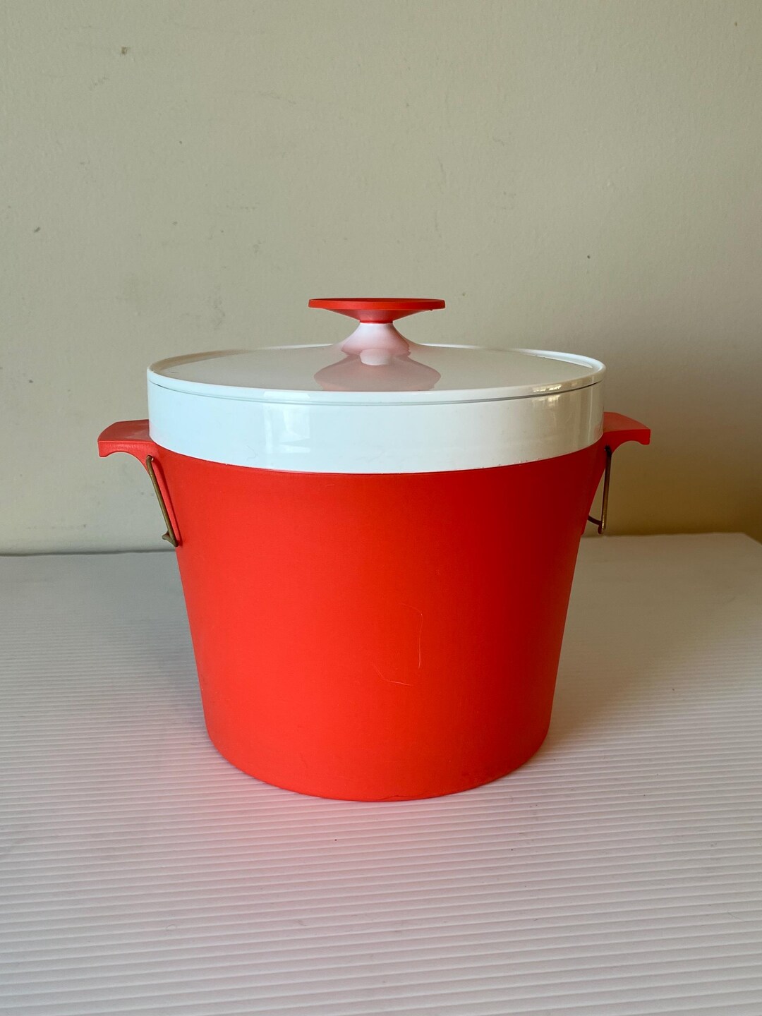 David Douglas Retro Ice Bucket, 1950's Therm Ware Orange, Vintage Drink ...