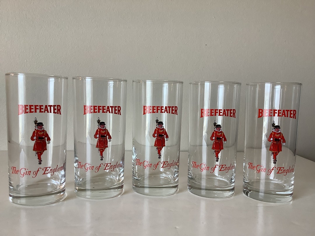 Vintage Barware Set 5 Beefeater London Dry Gin Glass A Timeless ...