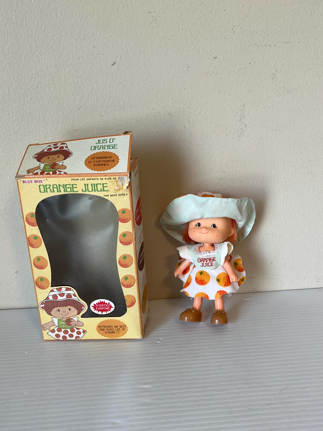 Vintage Blue Box Orange Juice Doll, Retro Collectible Toy - Etsy