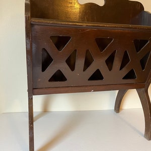 Retro Wooden Newspaper Magazine Rack Holder, Vintage Home Decor, Gift ...