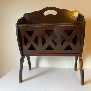 Retro Wooden Newspaper Magazine Rack Holder, Vintage Home Decor, Gift ...