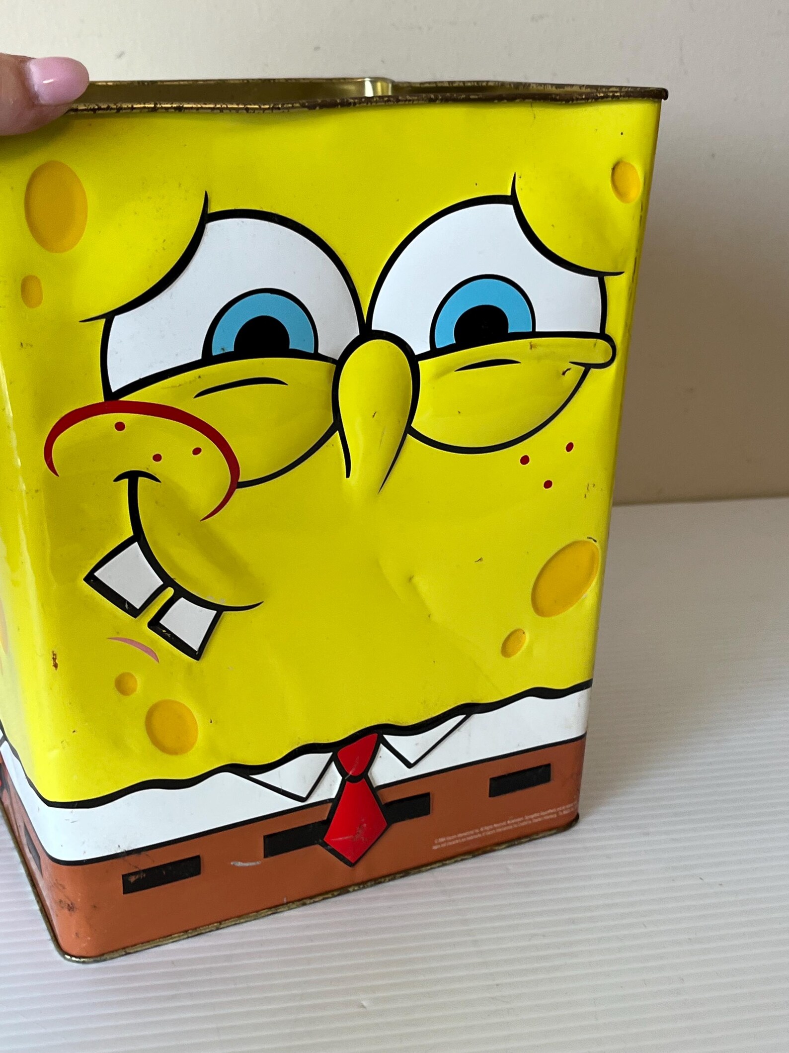 Vintage Spongebob Squarepants Metal Trash Can, Kids Playroom Decor - Etsy