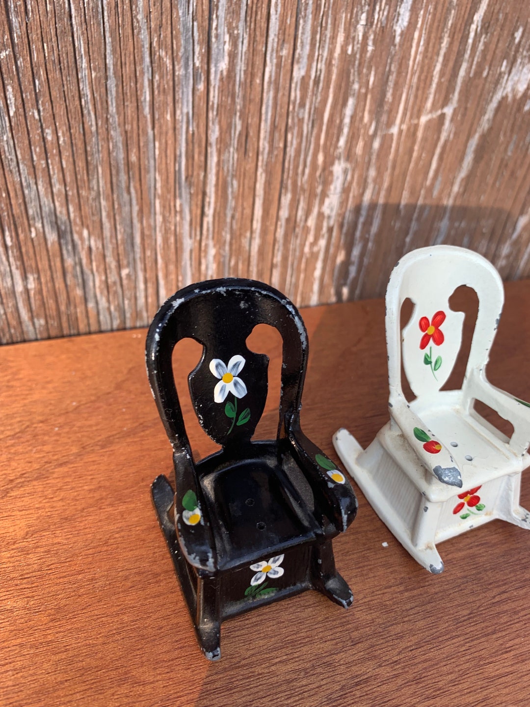 Vintage Cast Iron Rocking Chairs Salt and Pepper Shakers, Rustic ...