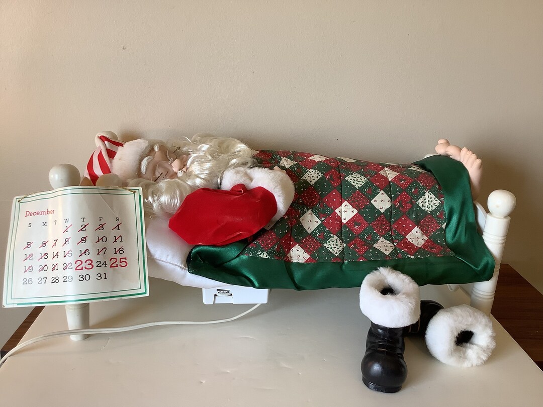 1992 Vintage Telco Motion-ettes Sleeping Santa: an Animated Whistling ...