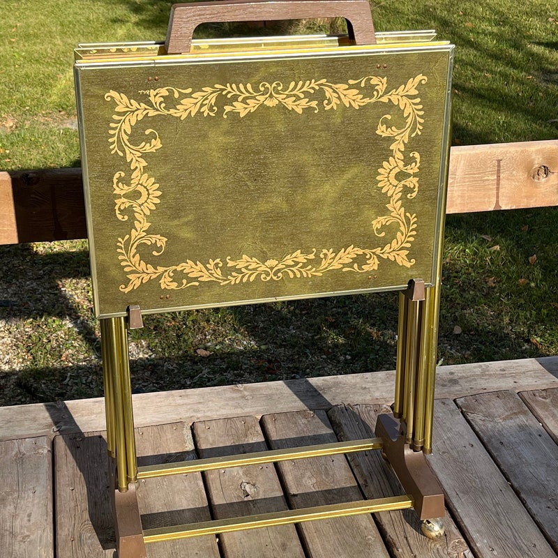 Vintage Metal Tv Trays - Etsy