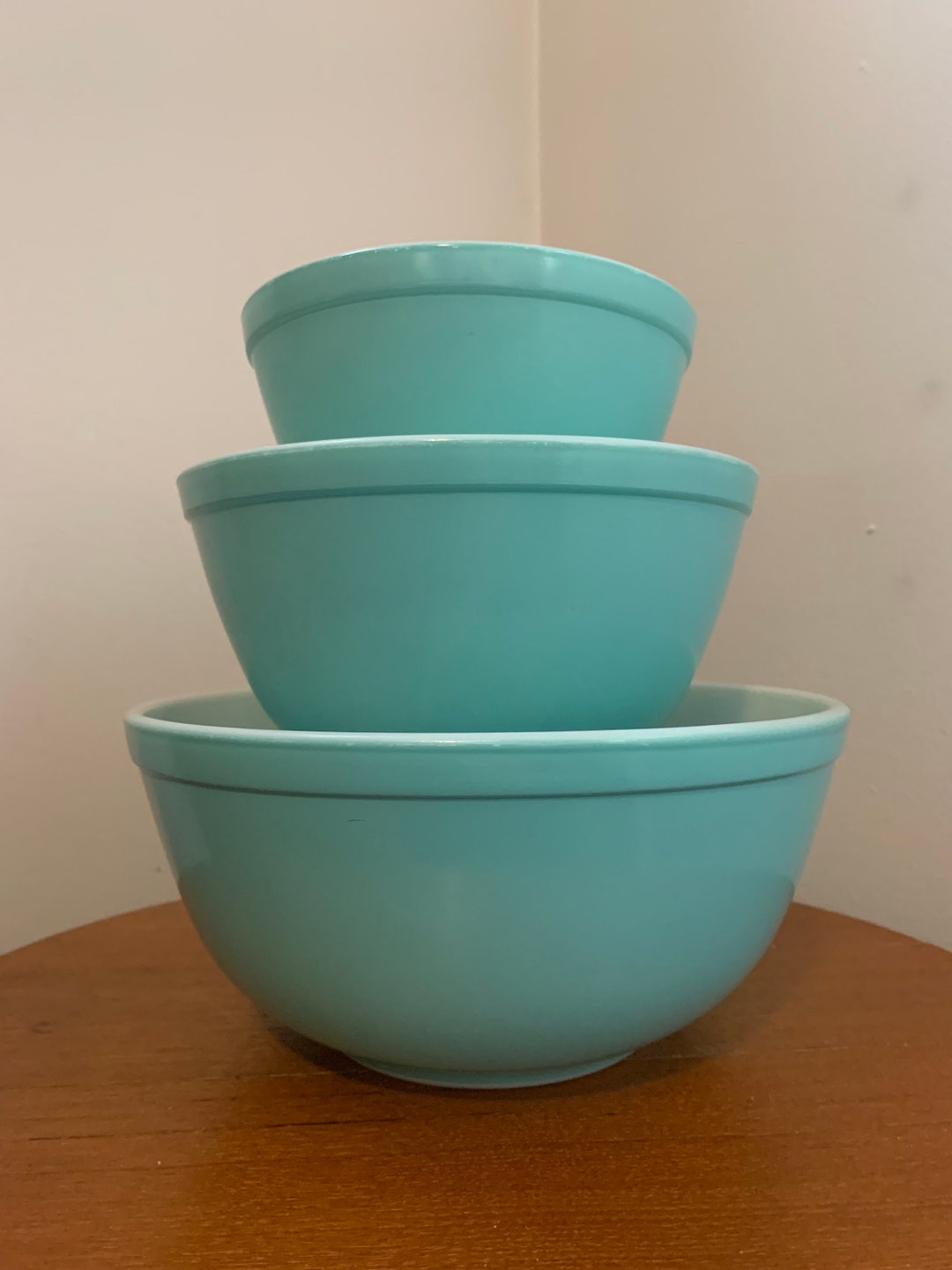Robin Egg Blue Pyrex Nesting Bowls Set, Vintage Kitchen Decor, Gift for ...